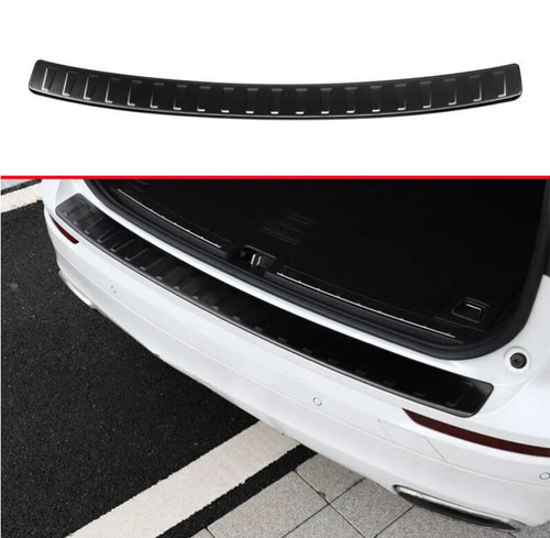 For Volvo XC60 2019-2023 Black Stainless Rear Bumper Protector Sill ...