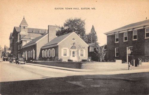 Elkton Maryland Town Hall Street View Antique Postcard K28323 | eBay