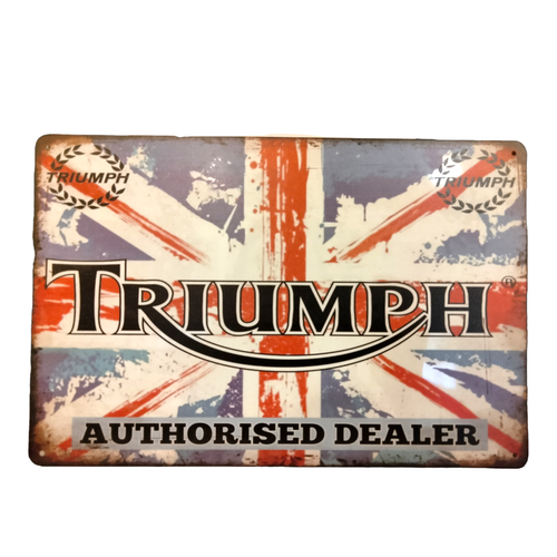 Triumph Sign / Authorised Dealer Sign / Motorcycle Signs / Man Cave ...