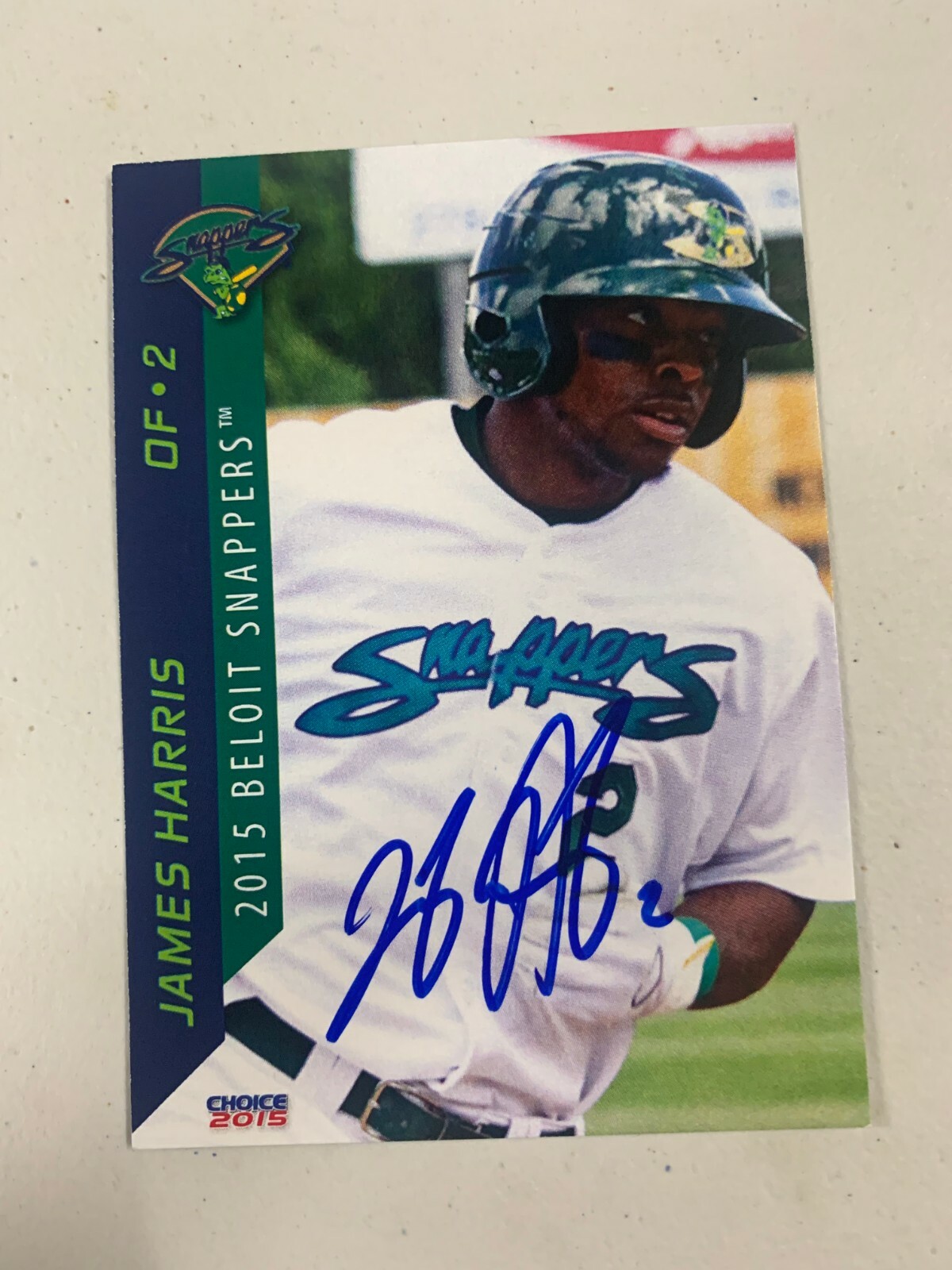 James Harris 2015 Signed Beloit Snappers Team Card | eBay
