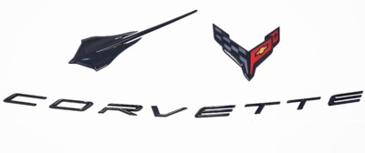 2020-2024 Chevrolet Corvette C8 Carbon Flash Emblem Package **See Notes ...