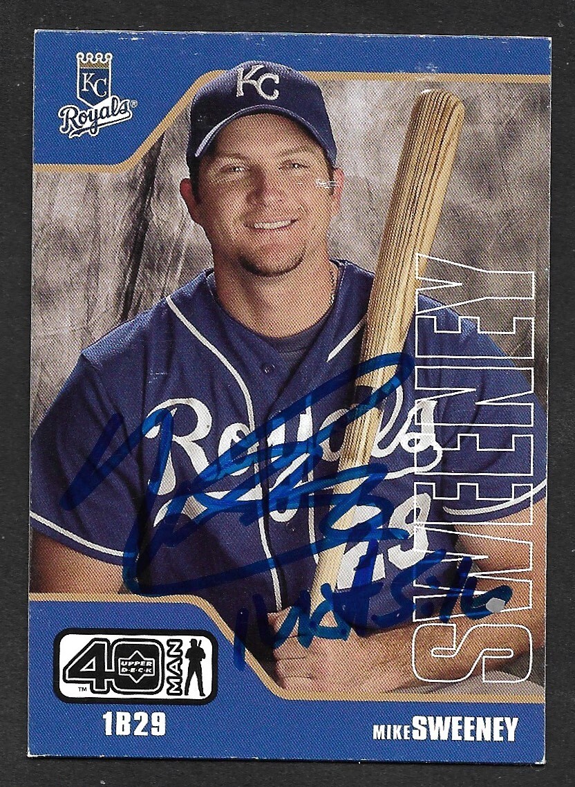 2002 UD 40 MAN #299 Mike Sweeney KANSAS CITY ROYALS SIGNED AUTOGRAPH ...