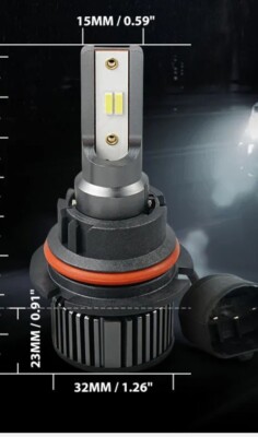 Bevinsee 9007 HB5 LED Headlight Bulbs 6000K White High Low Beam Car ...