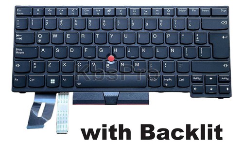 Backlit Teclado Latin Spanish Keyboard for Lenovo ThinkPad L380 L390 ...