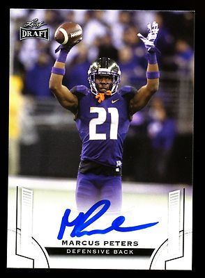 2015 Leaf Draft #38 Marcus Peters RC Autographed Signed AUTO UW Huskies ...