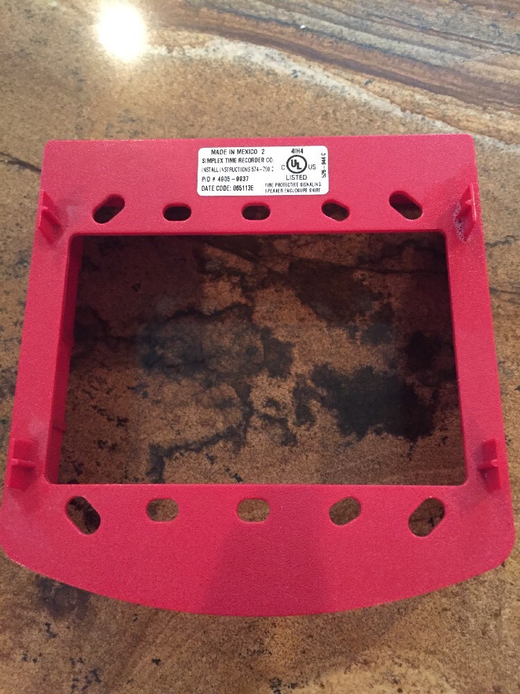 Simplex 4905-9937 Skirt 1.5dp Red Fire Alarm Plastic Surface Wall Mount ...