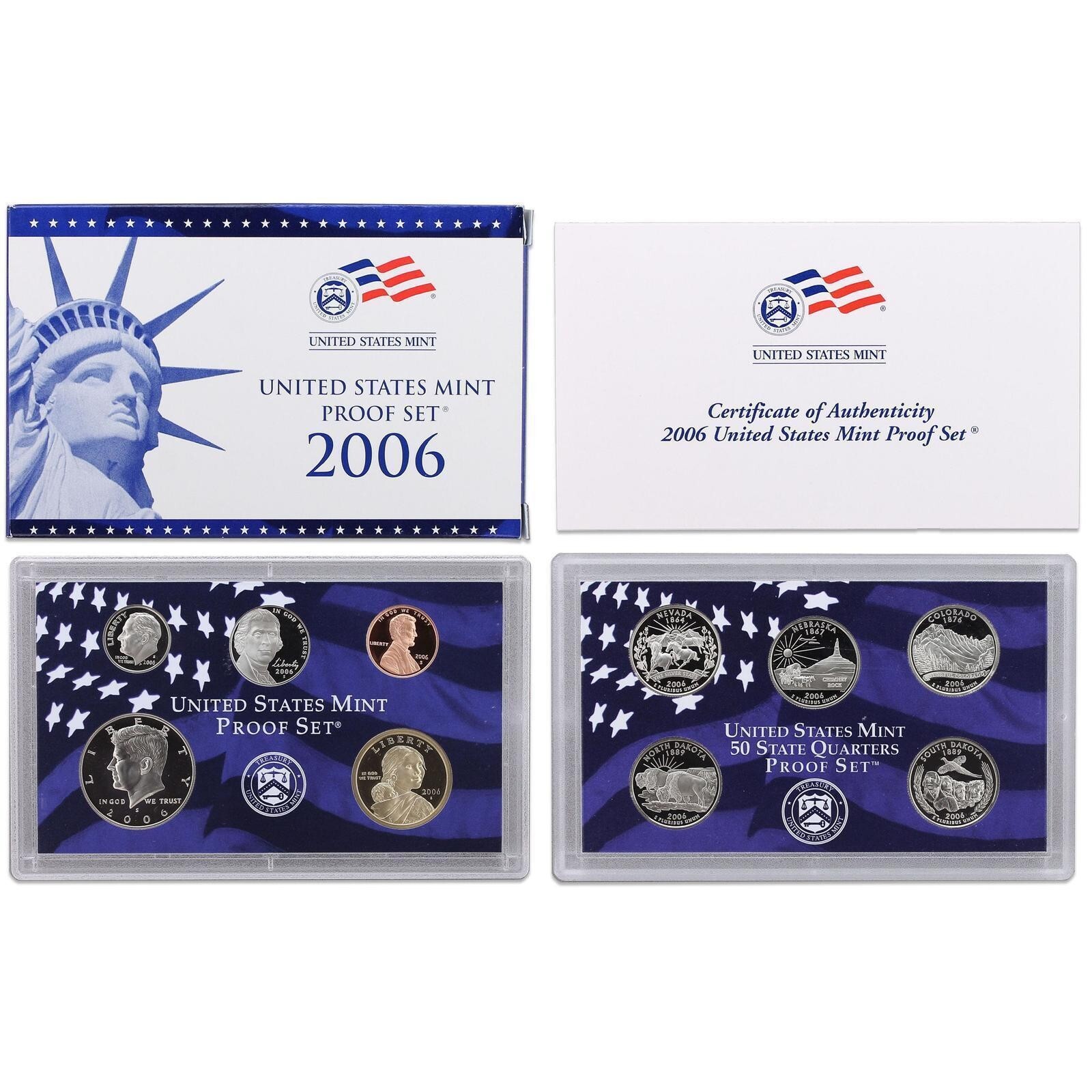 2006 S Clad PROOF Set in Original Box US Mint with COA (10 Coin Set) | eBay