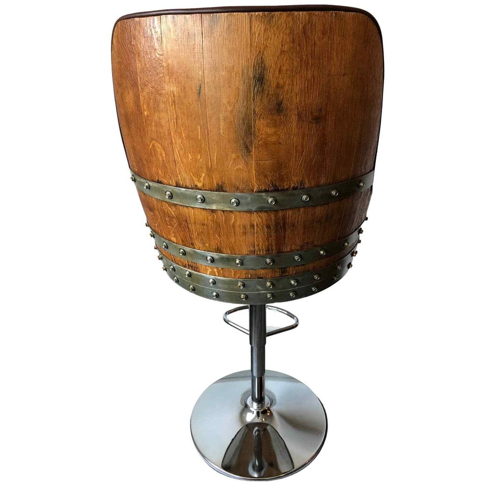 Luxury Wine Barrel Bar Stool (Bar Stool - Pub Stool - Whiskey Barrel ...
