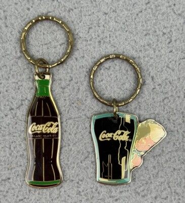 Vintage 1987 Coca Cola Classic Coke Soda Jerk Keychain Key Ring and ...