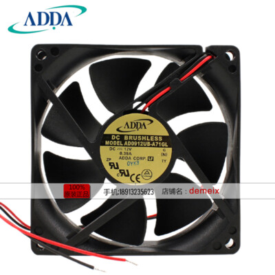 1 Pcs New ADDA Fan AD0912UB-A71GL DC 12V 0.39A 92*92*25mm 2 wire | eBay