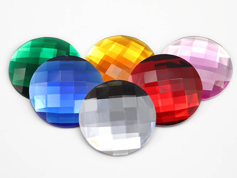 Giant Rhinestones 2-3/8" (60mm) Flat Back - 2 Pieces | eBay