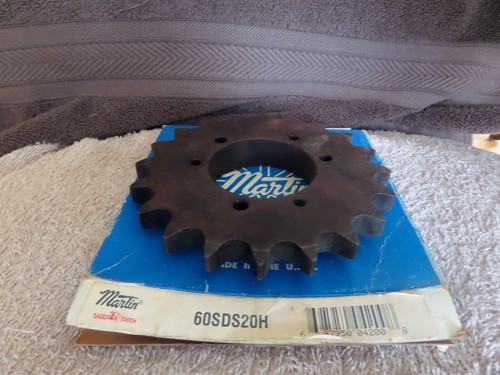 NEW MARTIN ROLLER CHAIN SPROCKET, 60SDS20H, SABERTOOTH, 2-1/8" BORE, QD ...