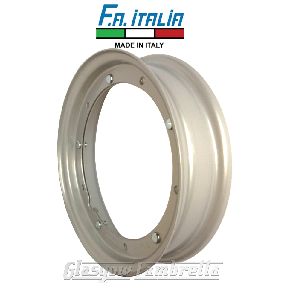 2 x Vespa PX Scooter Italian SILVER GREY SPLIT WHEEL RIMS by FA ITALIA ...