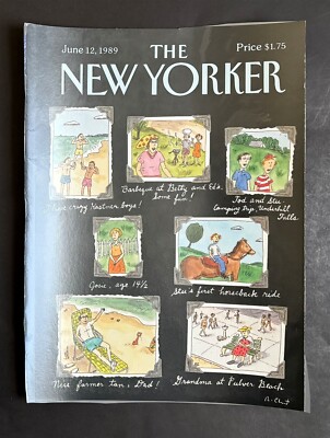 New Yorker Magazine LAMINATED COVER ONLY June 12, 1989 Summer Memories ...