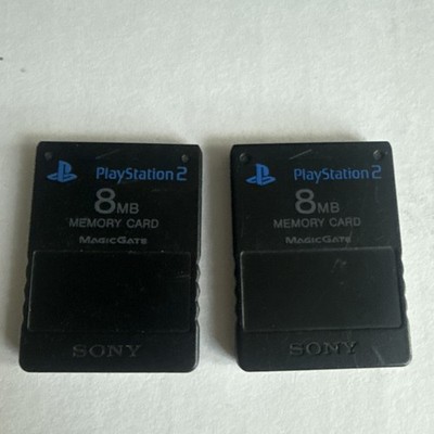Lot 2 Sony PlayStation 2 Memory Card PS2 MagicGate 8MB SCPH-10020 (NOT ...