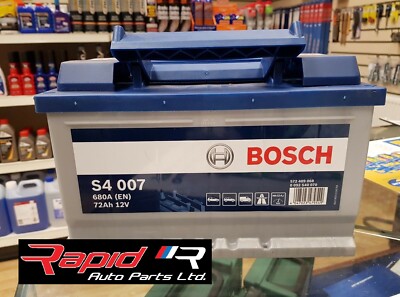 Bosch S4007 Car BATTERY HEAVY DUTY 4 YR GUARANTEE 100 / 096 72ah 680cca ...