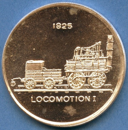 1 Oz. Silver "Locomotion 1 1825" Railroad Coin Token GSM | eBay
