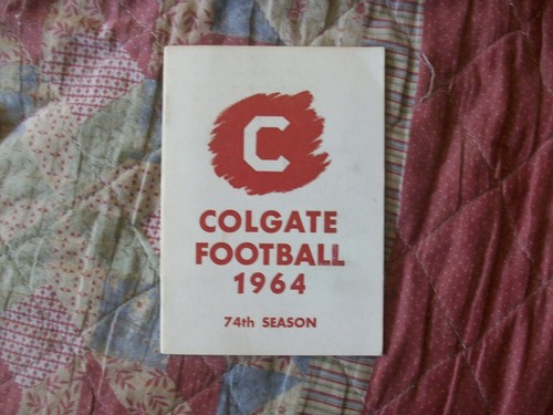 1964 COLGATE FOOTBALL MEDIA GUIDE Yearbook Press Book Program College ...