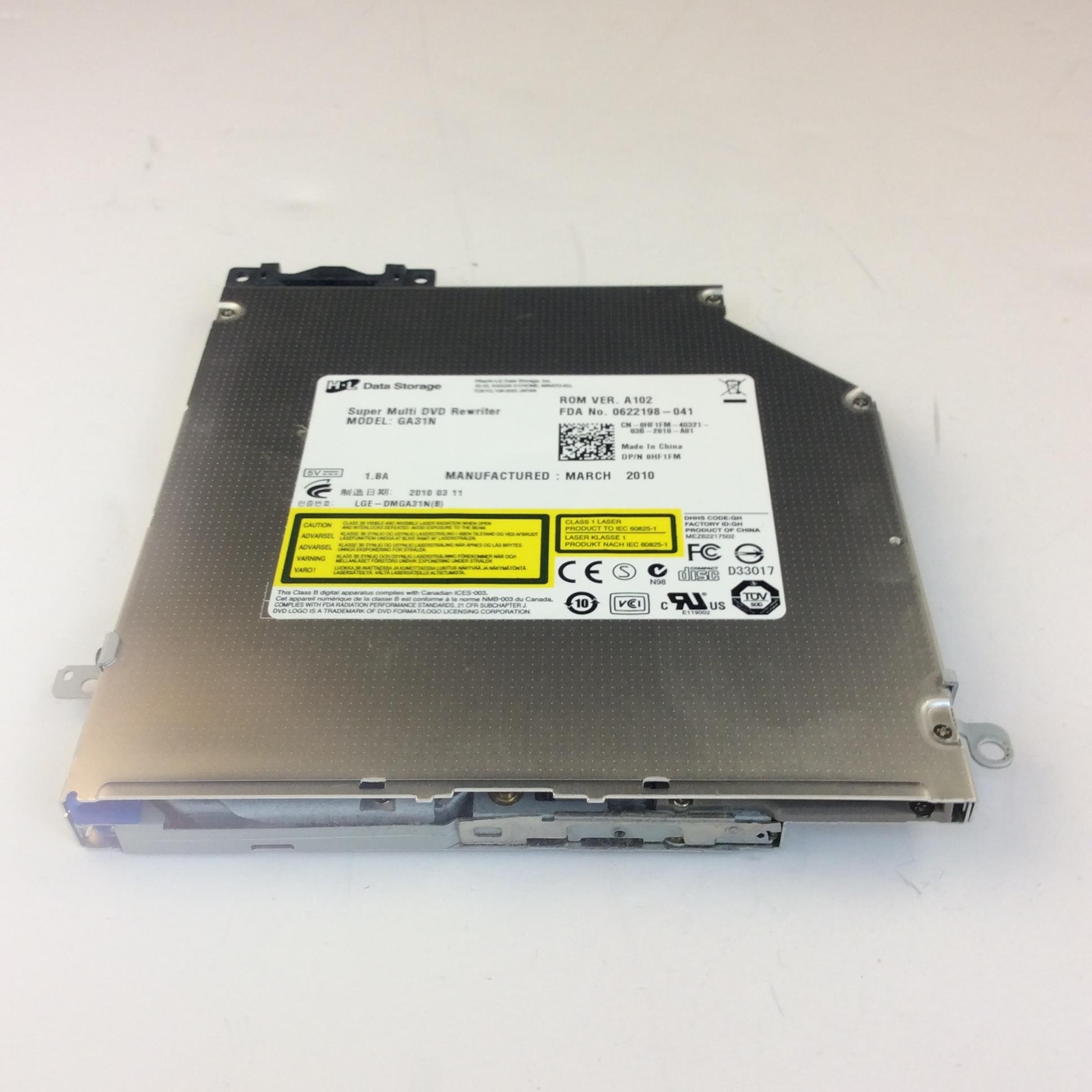 0HF1FM HF1FM Dell Studio 17-1749 17/3" DVD-RW GA31N SATA Optical Drive ...