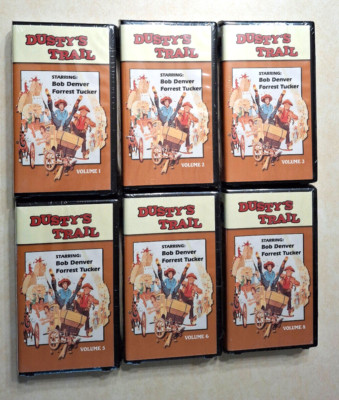 Dusty's Trail VHS Lot of 6 NEW SEALED TV Show Bob Denver Forrest Tucker ...