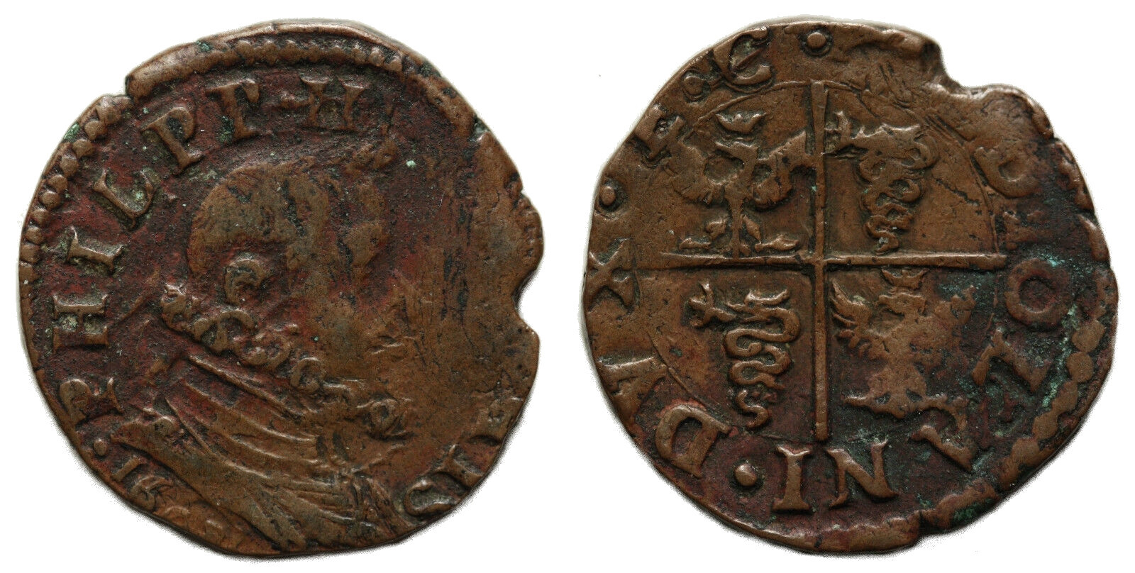 Italy - Milan. Philippe III D' Spain (1598-1621) Quattrino, 160 [3 ...