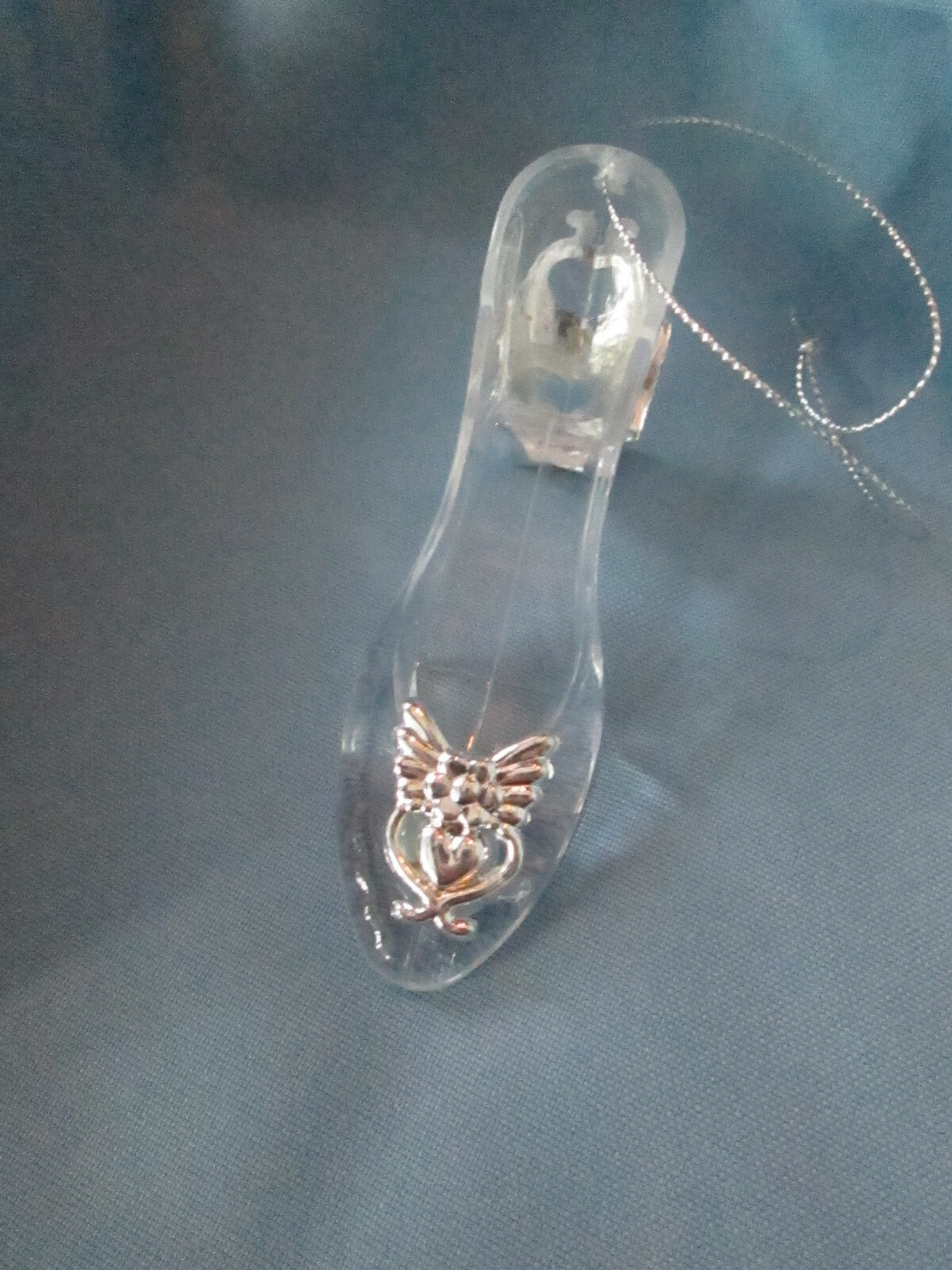 Clear Acrylic High Heel Shoe with Silver Christmas Ornament, New | eBay