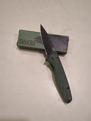 ONTARIO KNIFE CO SHIKRA 1889 1 BLADE LINER LOCK With Titanium/Micarta ...