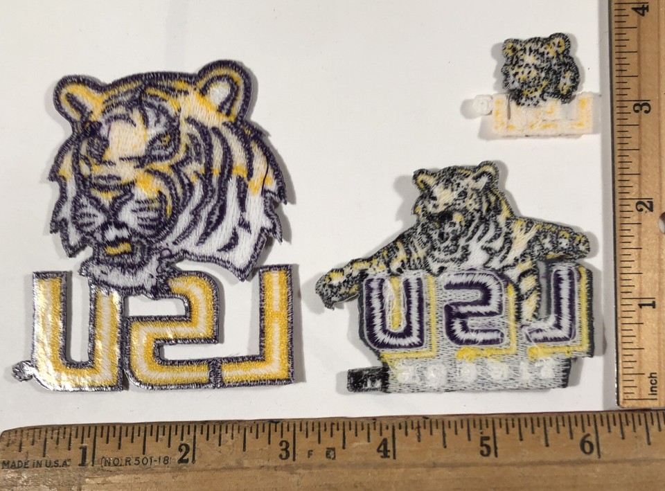 Lot 3 LSU Tigers Iron On Patch Mascot Logo NCAA College Football ...