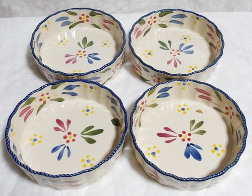 TEMPTATIONS RAMEKIN - OLD WORLD CONFETTI BLUE 8 OZ - LOT OF FOUR (4) | eBay