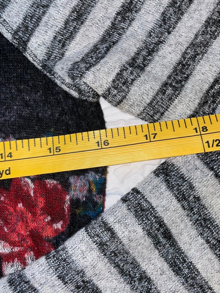 Rewind XS Lace Trim Hoodie Pullover. Extra Soft Floral And Stripes | eBay