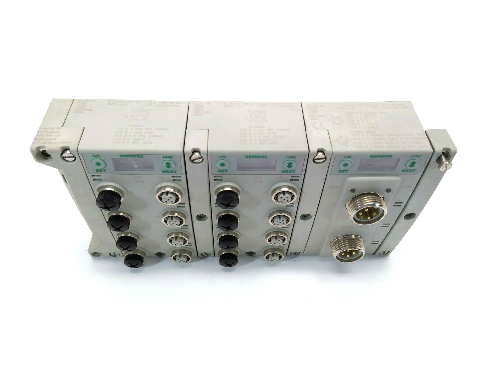 Asco Numatics G3 CANOPEN 240-291 Node & 240-206 240-205 I/O Modules w ...