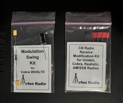COBRA 25/29 & UNIDEN PC66/68 MODULATION SWING MOD KIT & RECEIVE MOD KIT ...