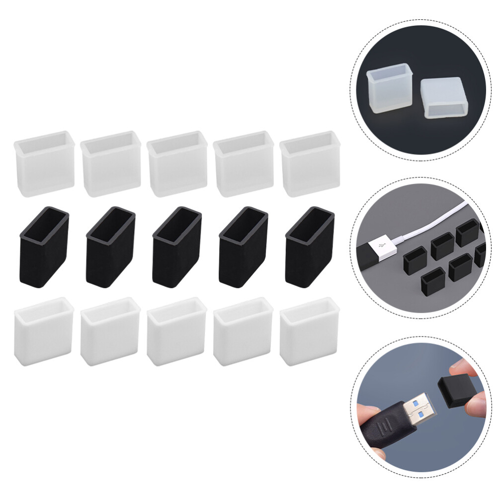 90 Pcs USB Connector Cover Laptop Sleeve Case Plug Dust Charging Port ...