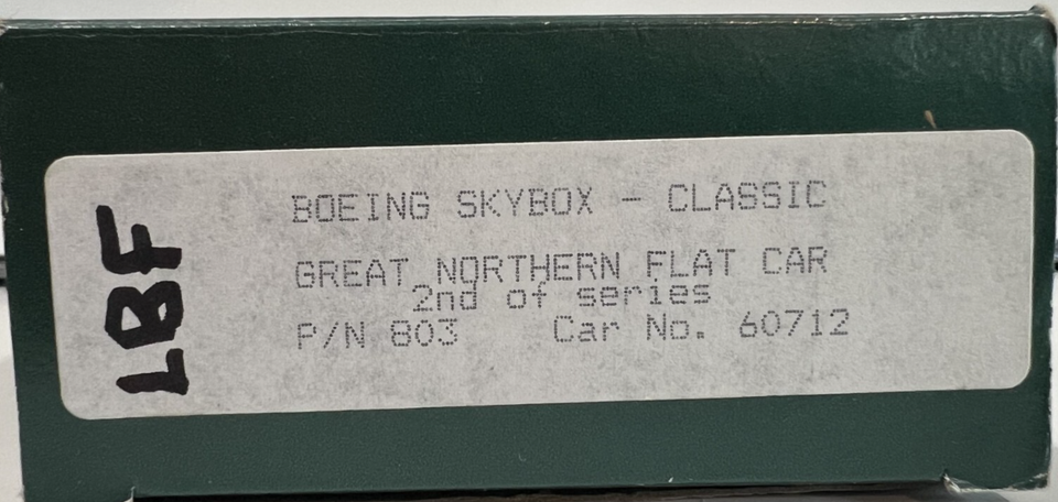 LBF Company HO Scale Boeing 747 Skybox with Great Northern Flat Car ...