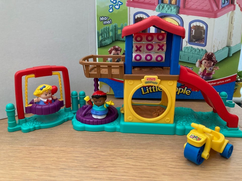Fisher Price Little People Fun Sound Playground Playset Slide And Swing ...