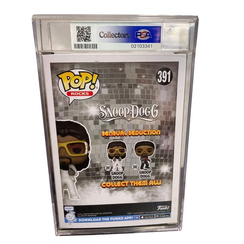 Funko Pop! Rocks Snoop Dogg #391 PSA Graded Mint 9 Vinyl Figure ...