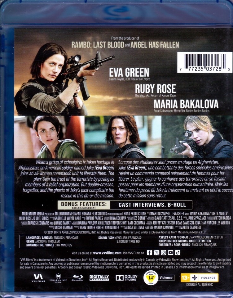 DIRTY ANGELS BLURAY SET with Eva Green & Maria Bakalova & Ruby Rose & Alyth Ross | eBay