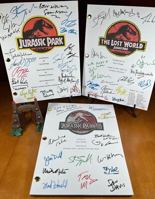Jurassic Park Trilogy Scripts Signed- Autograph Reprints- 3 Scripts ...
