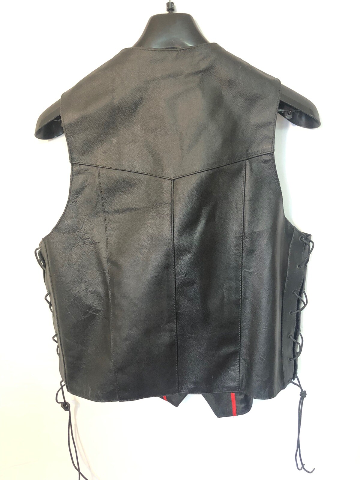 Men's Rebel Ryder Black Genuine Leather Motorcycle Vest M | eBay
