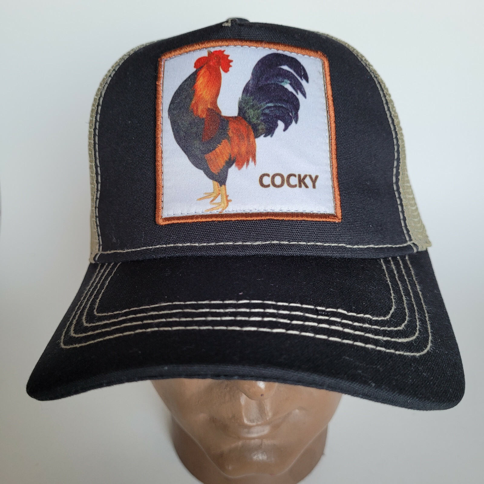 COCKY Rooster Hat Trucker Baseball Cap Mesh Panel Adjustable One Size ...