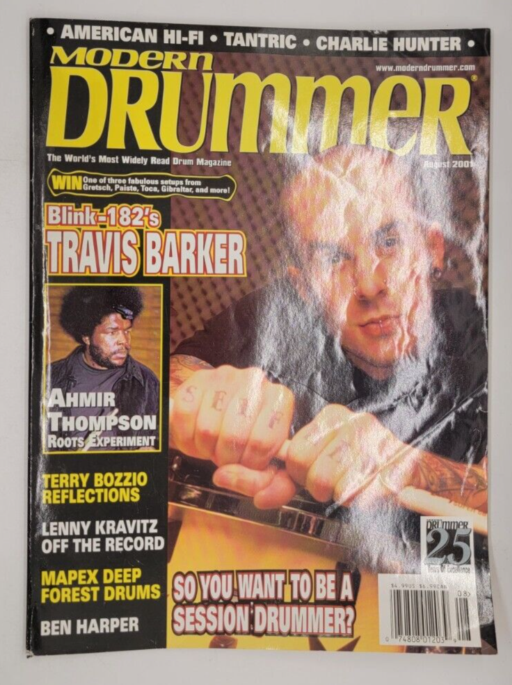 Modern Drummer Magazine August 2001 Featuring Travis Barker | eBay