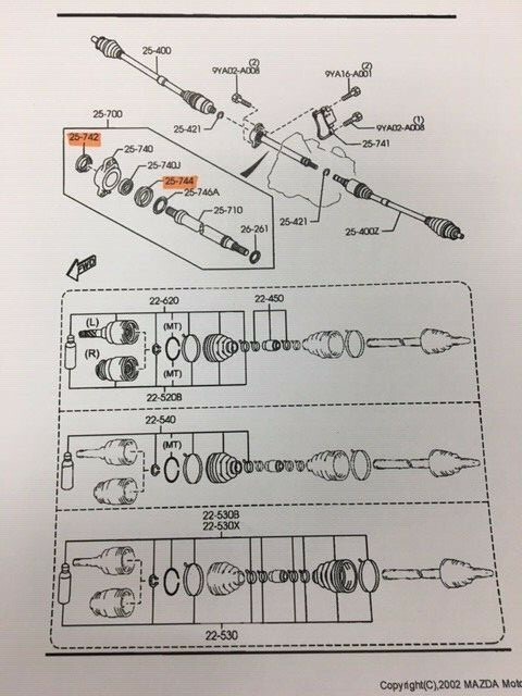 2010-2013 Mazda 3 Intermediate Shaft Seal Set | GA6725744 | Genuine OEM ...