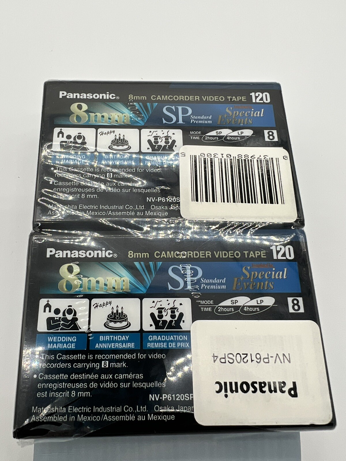 Panasonic 8MM Special Events 120 Camcorder Blank Video Tape Cassette 4 ...