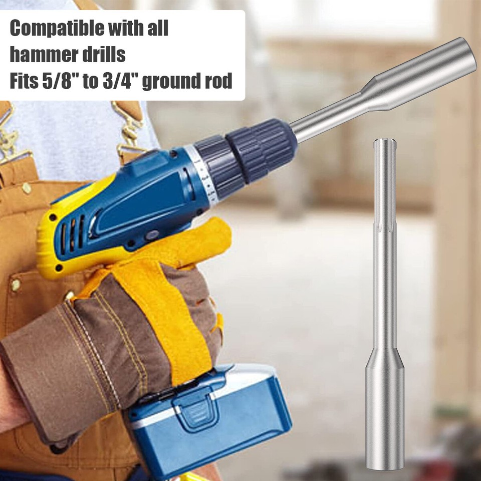 SDS-Max Ground Rod Driver for 5/8" 3/4" Ground Rods Sturdy Ground Rod ...