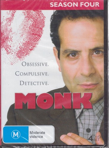 MONK Season 4 Four (4 x DVD Set) Detective Adrian Monk NEW & SEALED ...