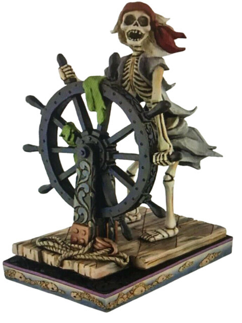 Jim Shore Pirates of the Caribbean Skeleton Helmsman Figurine for sale ...