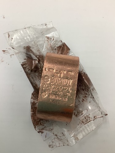 (QTY 25) Burndy Compression Crimp C Grounding Connector YGHC26C26 ...