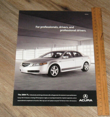 Acura Car AD 2004 TL original ONE magazine page advertisement | eBay