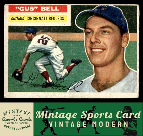 1956 Topps - Gus Bell - #162 Cincinnati Reds | eBay