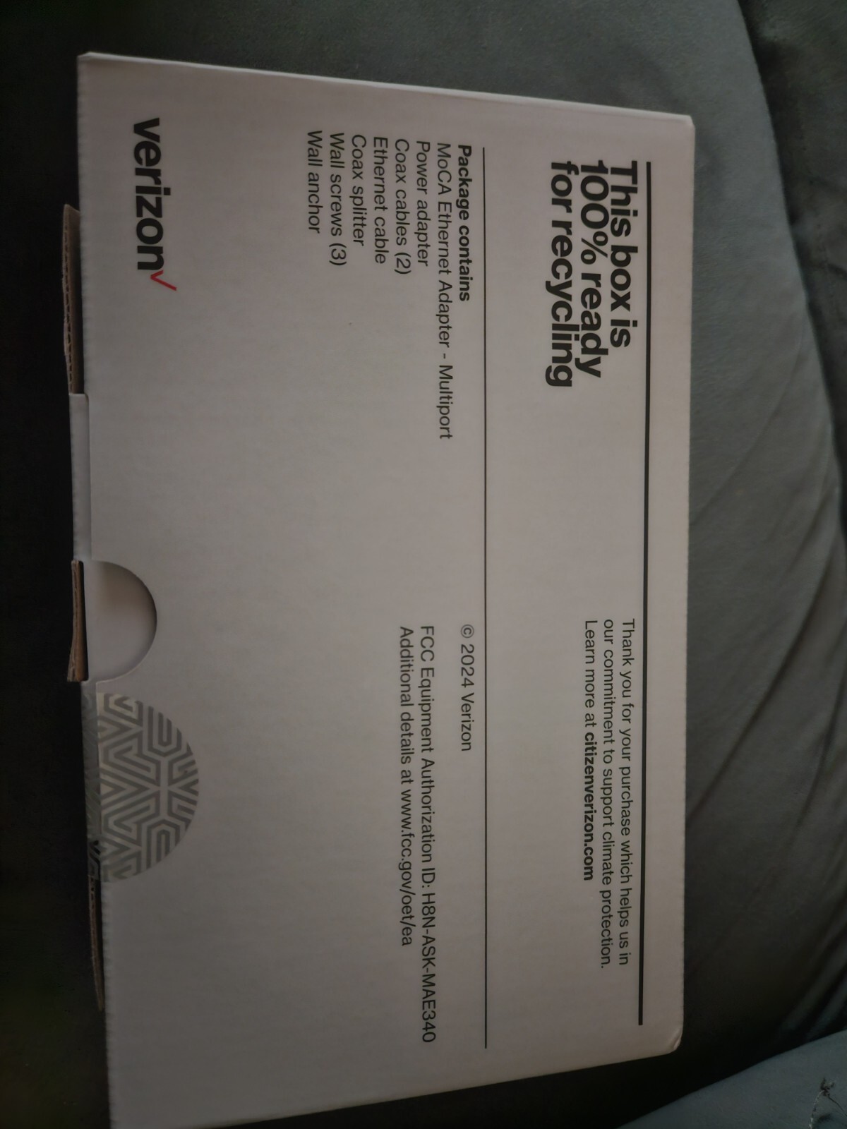 Verizon ASK-MAE340 MoCA Ethernet Adapter 840151200061 | eBay